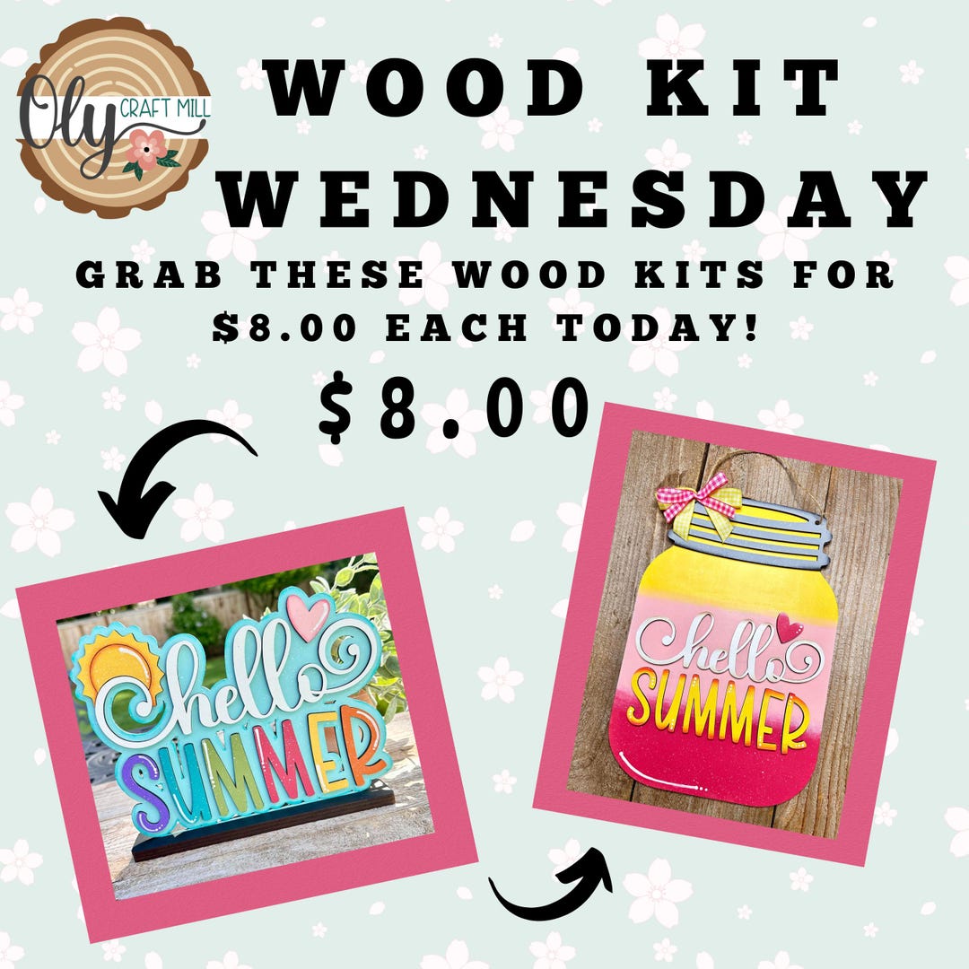 Wood Kit Wednesday Sale / Sweet Summertime / Sunshine / Popsicle Decor ...