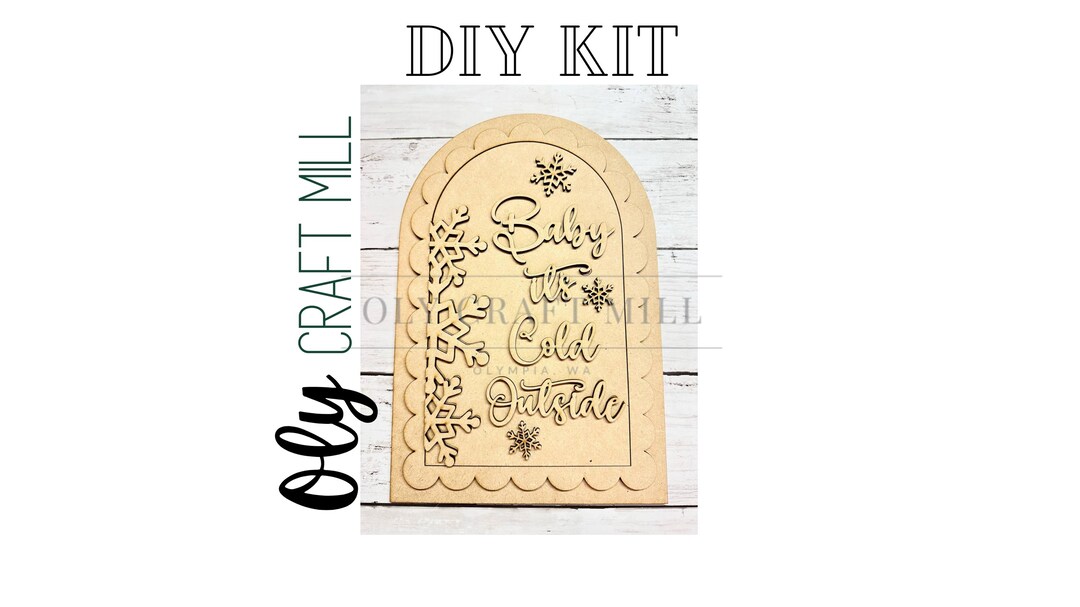 DIY Interchangeable Large Arch Boho Sign Insert Baby It's Cold / DIY ...