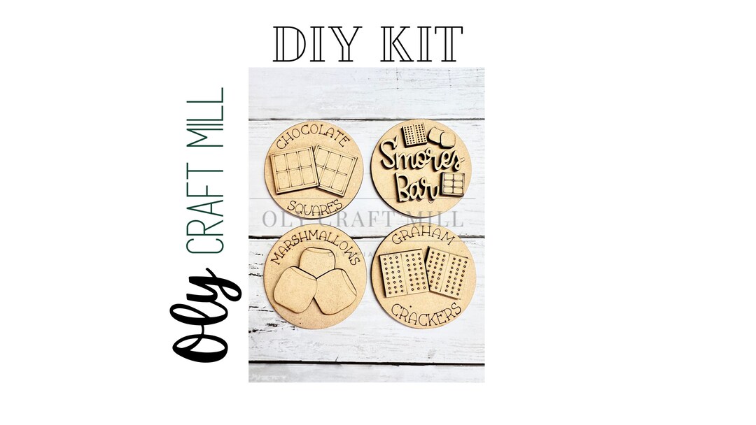 DIY Smores Bundle Treat Jar Candy Jar Cookie Jar / DIY Wood Blank ...