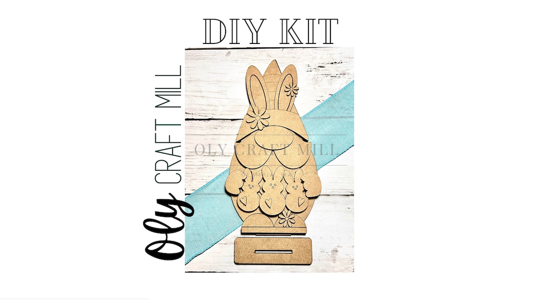 DIY Easter Bunny Peeps Gnome Shelf Sitter / Easter Decor / Mantle Decor ...