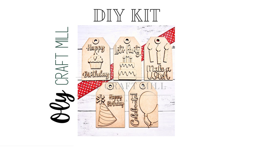 DIY Birthday Tags & Gift Card Holders / Wood Decor / Birthday DIY ...