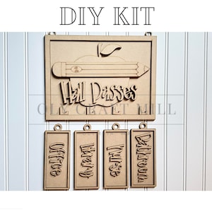 DIY Teacher Hall Pass Sign / Wreath Add on / DIY Wood Blank ...