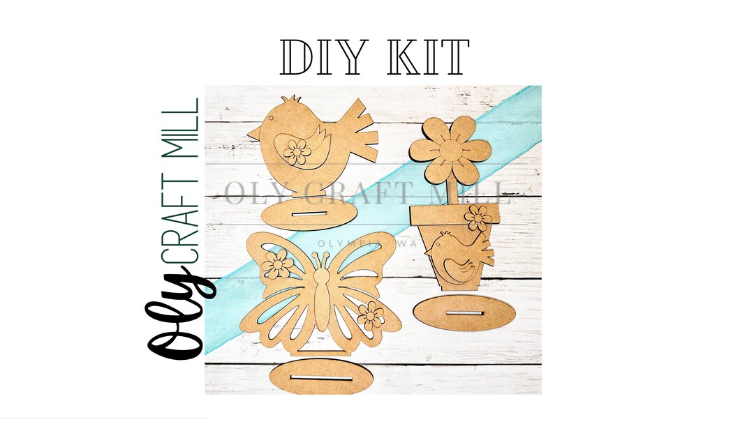 DIY Spring Bird, Butterfly and Flowerpot Shelf Sitters / Spring Decor ...