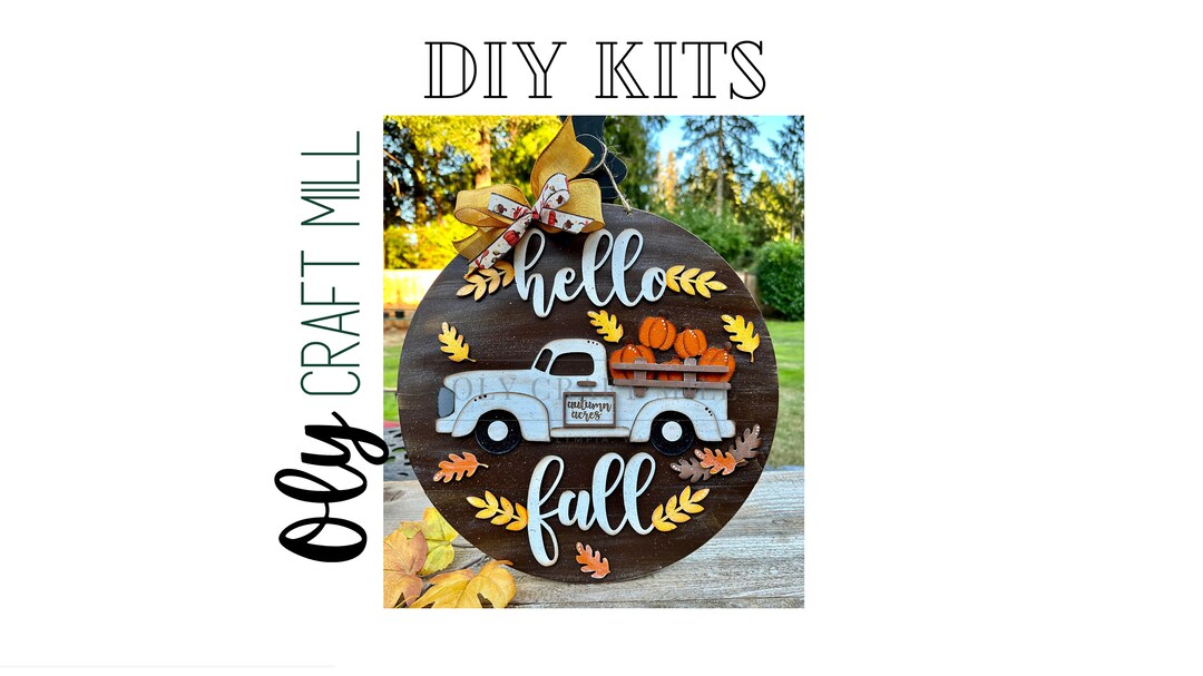 DIY Hello Fall Door Hanger / Wreath Add on / DIY Wood Blank ...