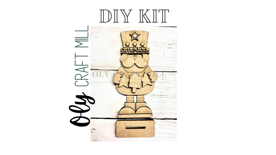 DIY Standing Mini Uncle Sam / DIY Wood Blank / Standing Uncle Sam ...