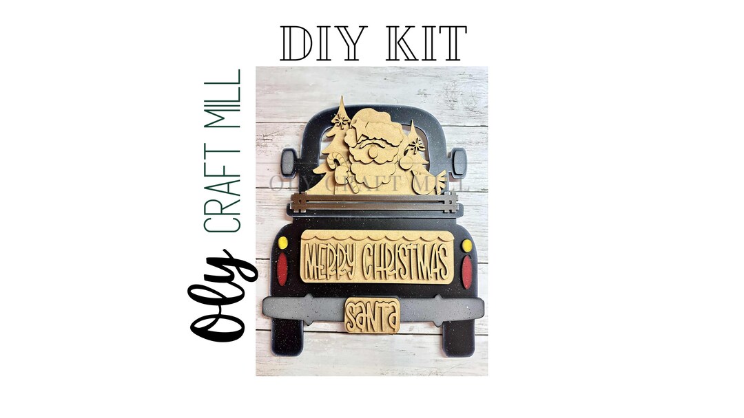 DIY Add-on Santa Merry Christmas Interchangeable Farmhouse Truck / DIY ...