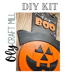 DIY Hey Boo Pumpkin Head Door Hanger / Wreath Add on / DIY Wood Blank ...