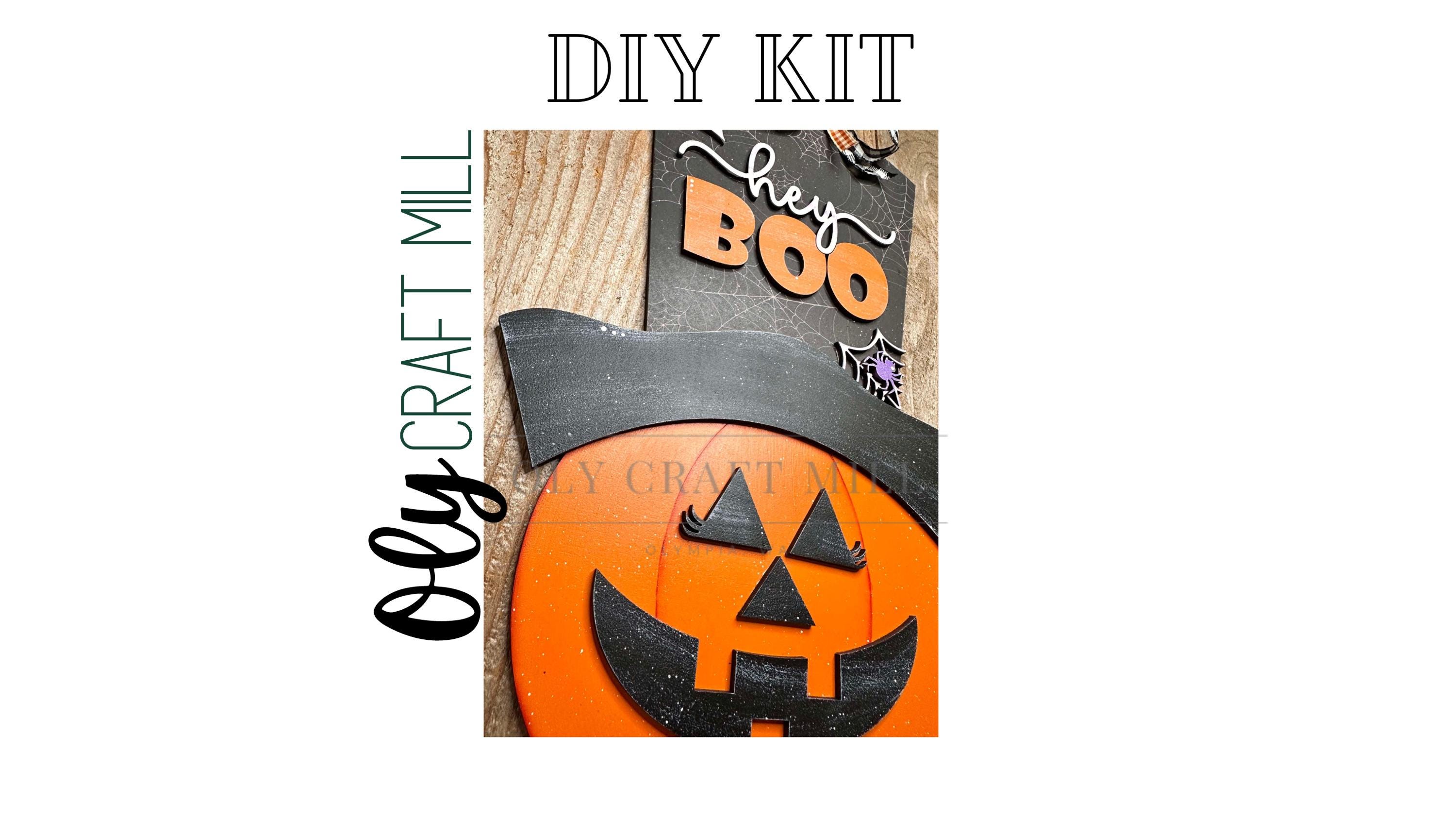 DIY Hey Boo Pumpkin Head Door Hanger / Wreath Add on / DIY Wood Blank ...