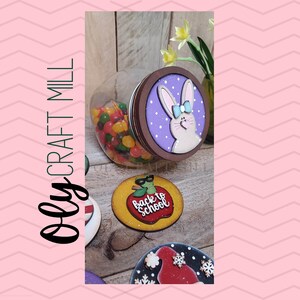 DIY Interchangeable Cookie Jar Lids / DIY Wood Kit / Interchangeable ...
