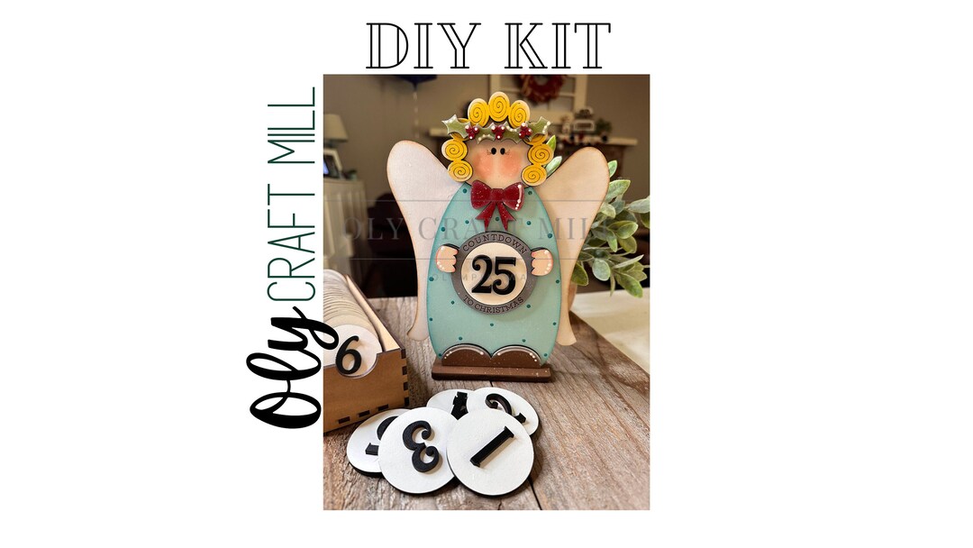 DIY Standing Angel Countdown / Angel / Mantle Decor / Home Decor ...