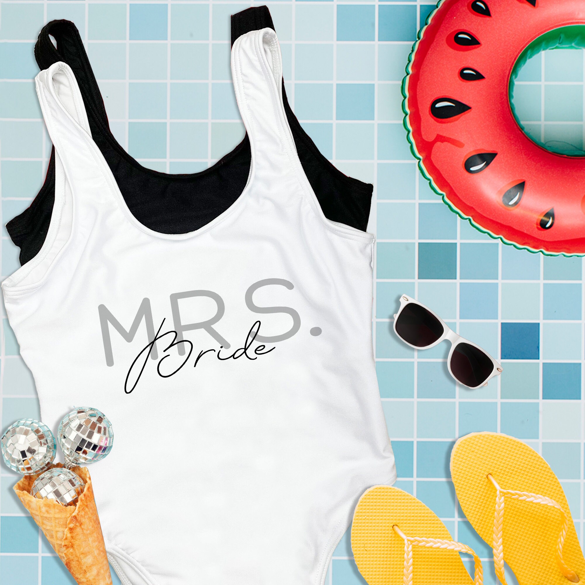 MRS Bride Swimsuits, Bachelorette Swims, Team Bride Swimsuit, Beach ...