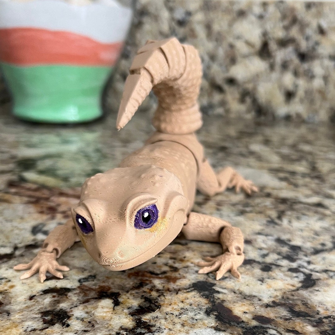 3D Printed Leopard Gecko Toy, Gift for Him, Easter Gift for Kids ...