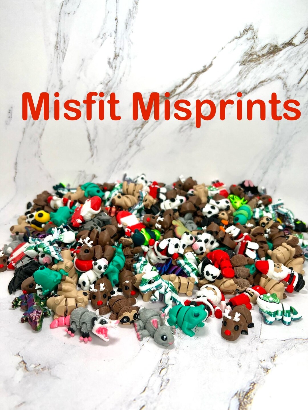Mystery Misfit Micro Mini 3D Printed Animal Figures: 10 Pack - Etsy