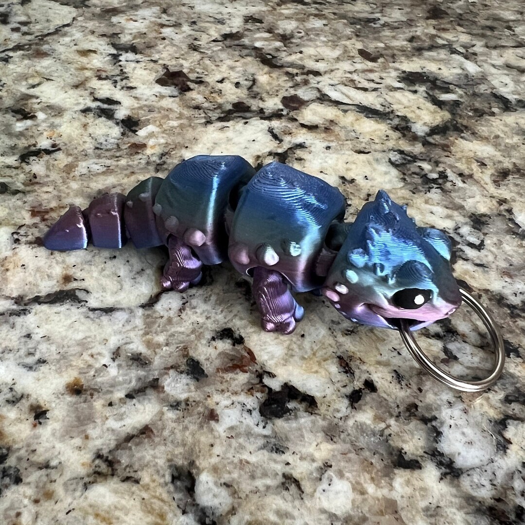 3D Printed, Flexible Baby Bearded Dragon Keychain - Etsy