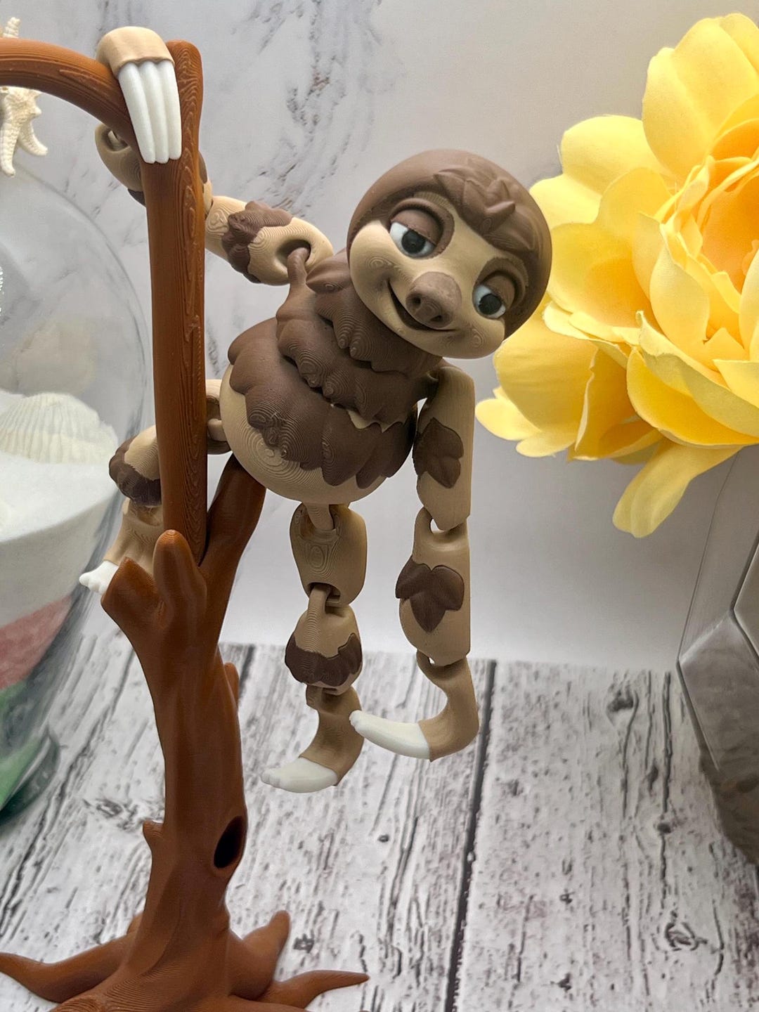 Articulated Sloth Fidget Figurine. Realistic Sloth With Claws. Gift ...