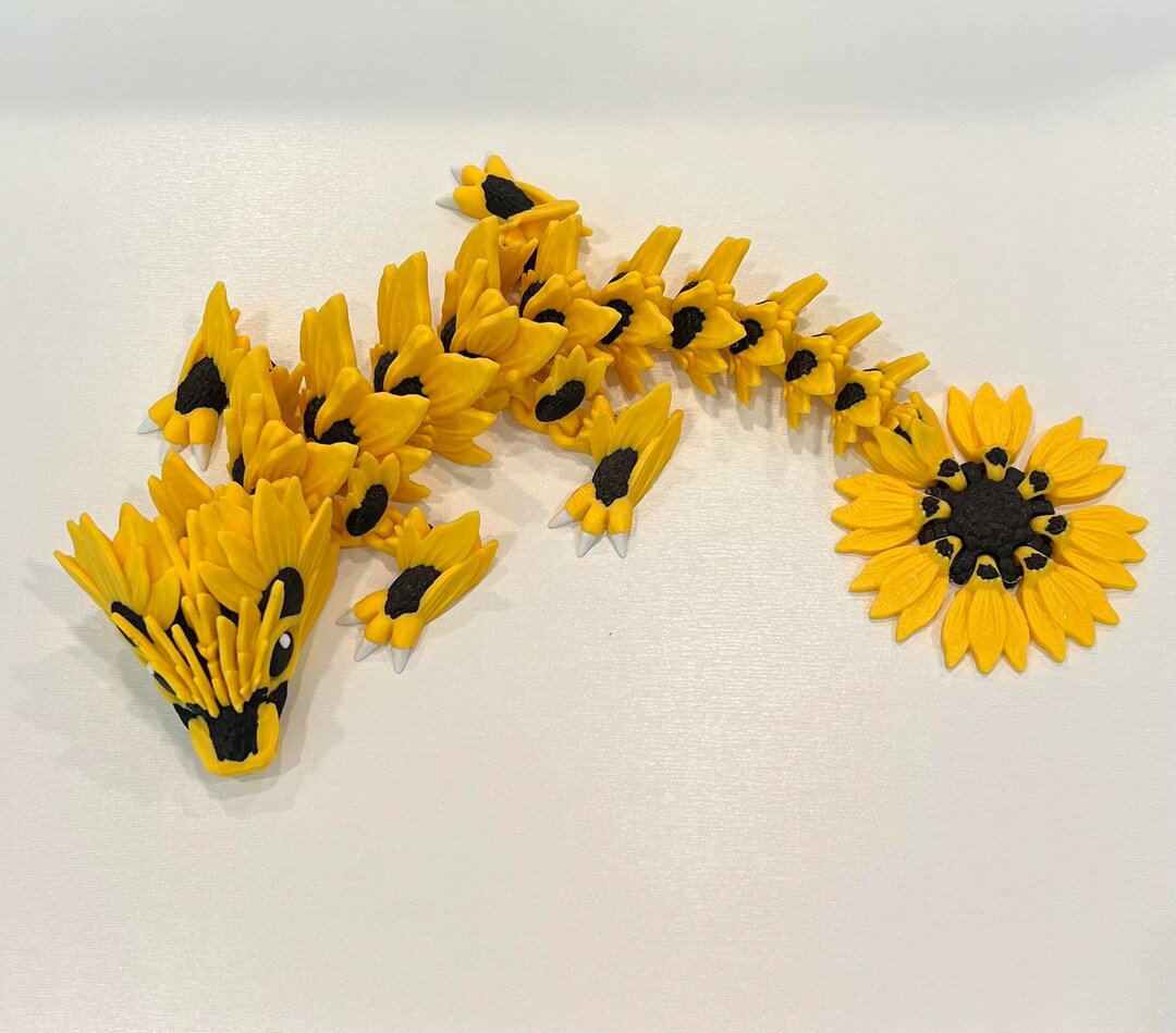 Articulating Baby Sunflower Dragon Figurine - Etsy