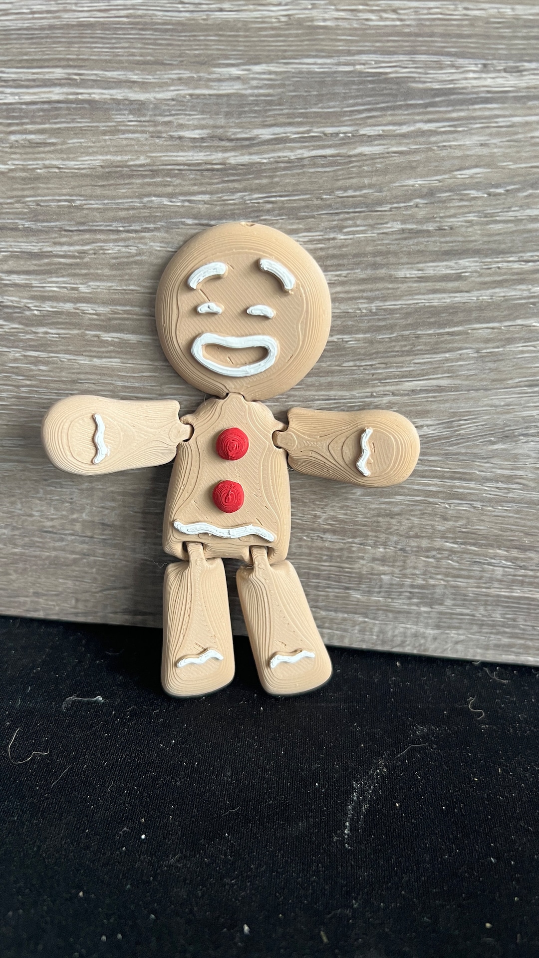 3D Printed Flexible Gingerbread Man Fidget Toy/ornmanent - Etsy