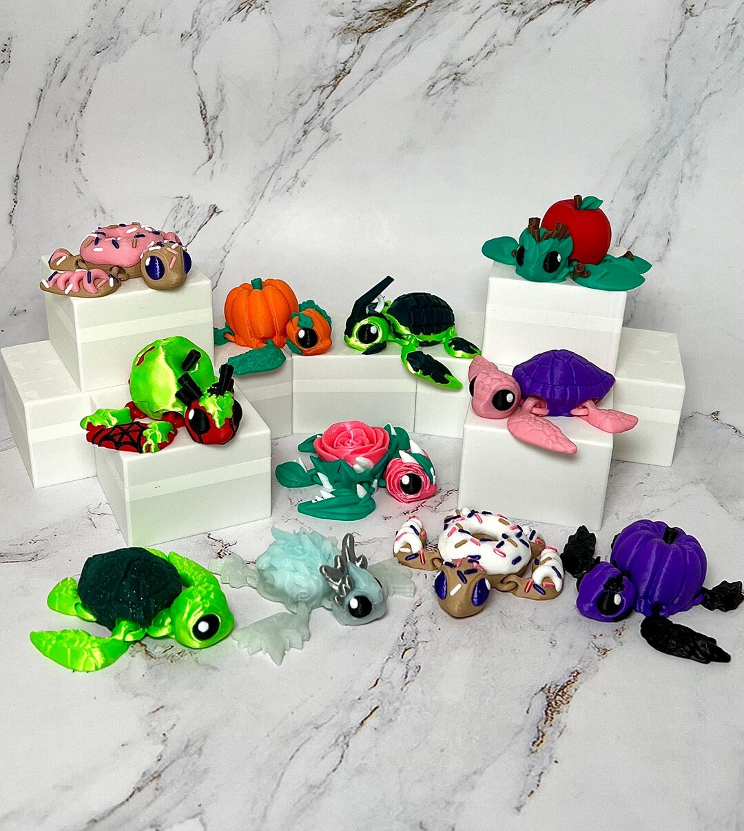 Pocket Fidget Turtle: 3D Printed Sensory Toy, Stress Relief Gift - Etsy