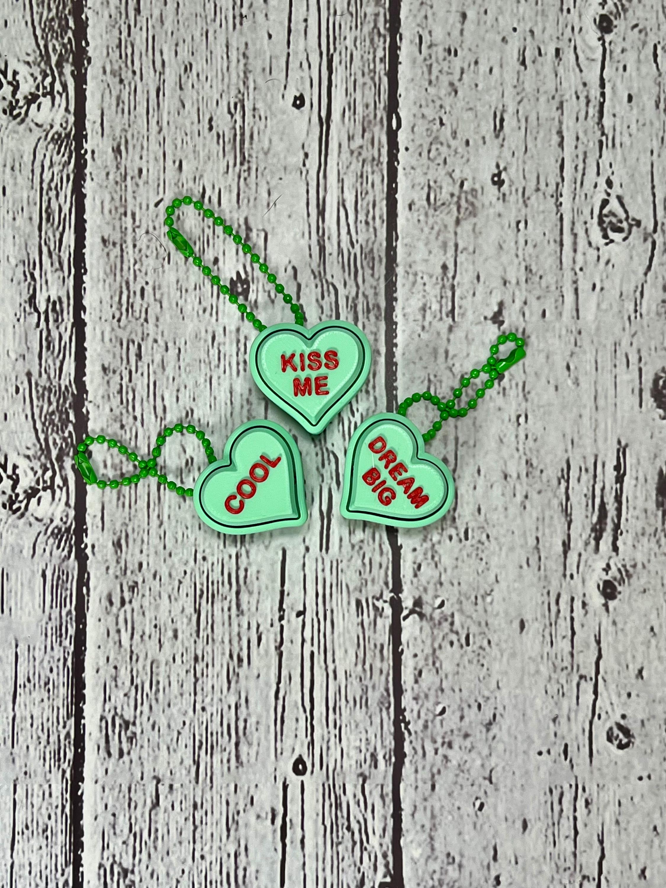 Conversation Hearts Clicky Keychain, 3D Printed Fidget Toy - Etsy