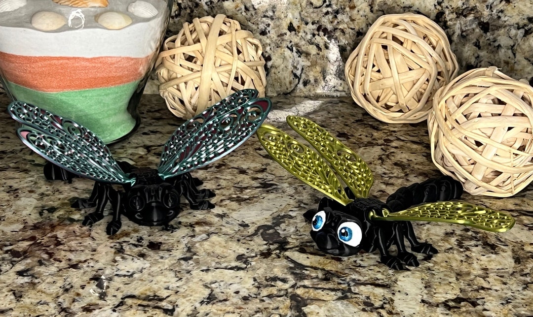 3D Printed, Flexible Dragonfly Fidget Toy - Etsy