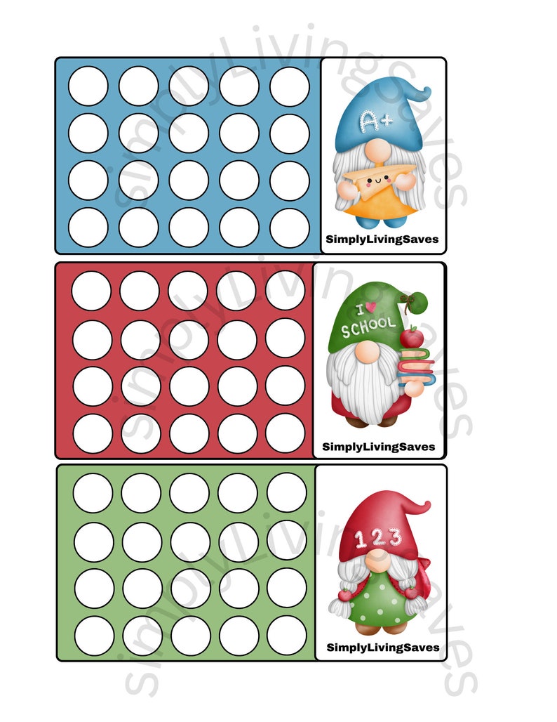 School Gnome A6 Savings Challenge Set of 6 - Etsy