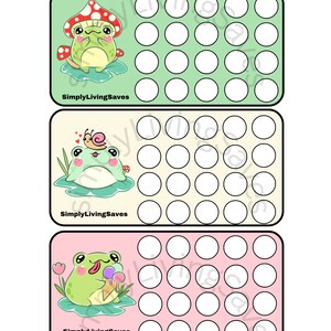 A6 Size Frog Savings Challenge Set of 6 - Etsy