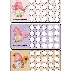 Gnome A6 Savings Challenge Set of 6 - Etsy