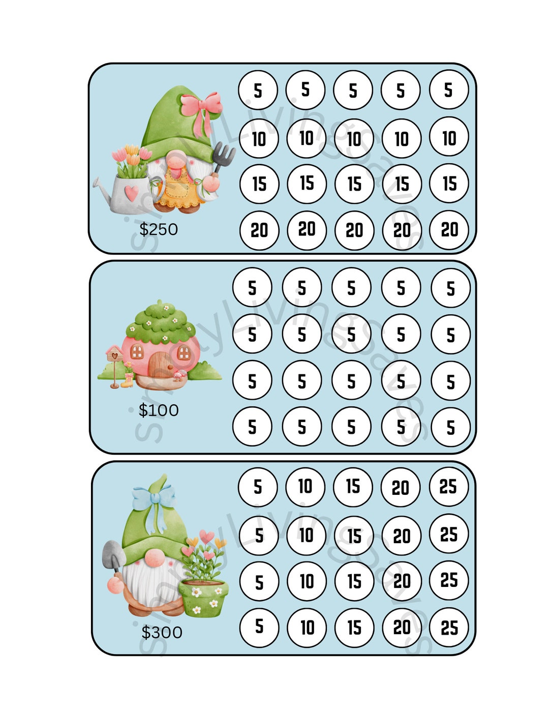 Spring is Coming Gnome A6 Savings Challenge Set for High or Low Budgets ...