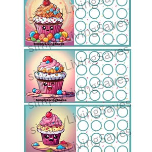 Cute A6 Birthday Cupcake Savings Challenge Set of 6 - Etsy