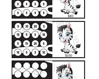 Cute A6 Zoo Animal Savings Challenge Set - Etsy