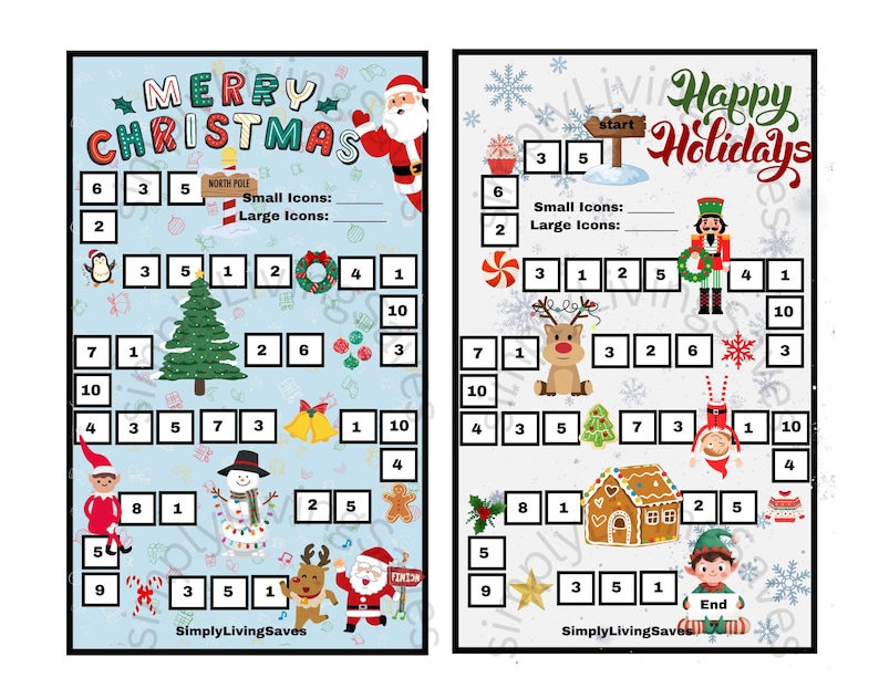 Cute A5 Christmas Savings Challenge Boardgames! - Etsy
