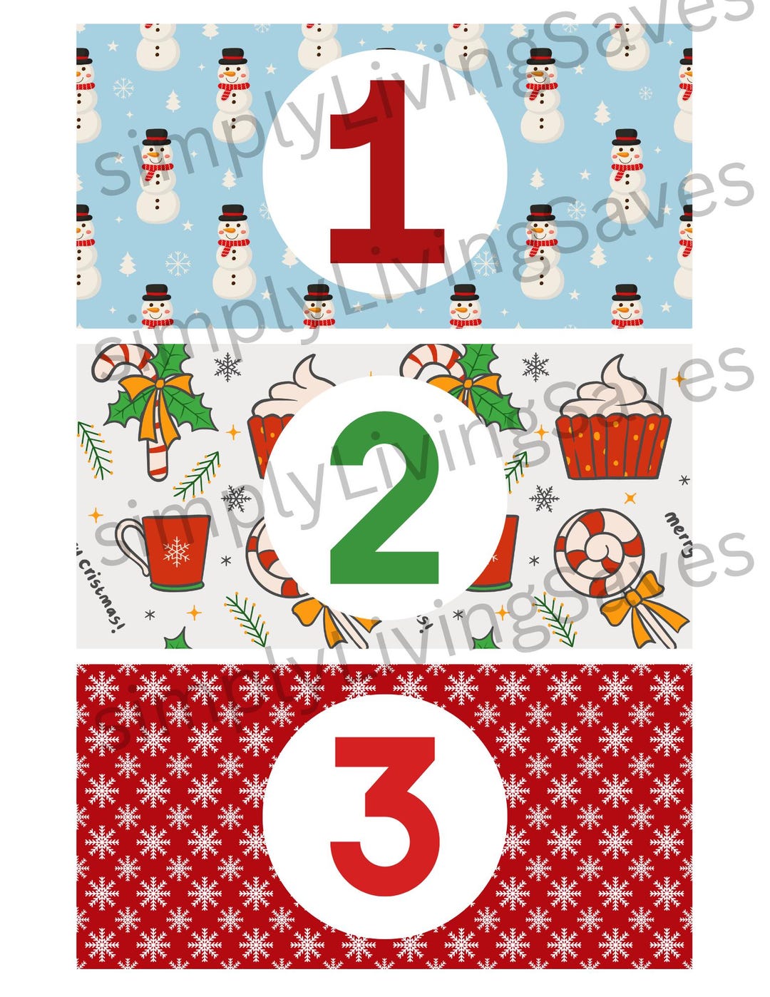 Cute Winter A6 Dashboards Numbered 1-12 - Etsy