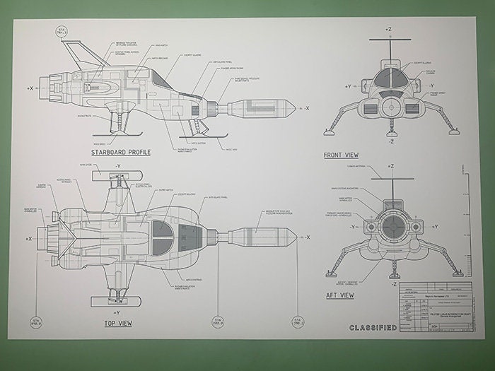 Blueprint of SHADO Interceptor From the Gerry Anderson Television ...