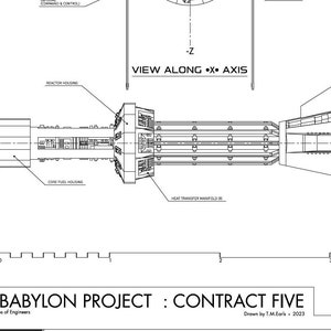 Large Blueprint of Babylon 5 Space Station From the Hit TV Series ...
