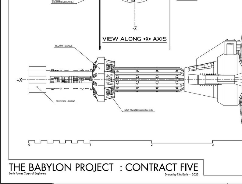 Large Blueprint of Babylon 5 Space Station From the Hit TV Series ...