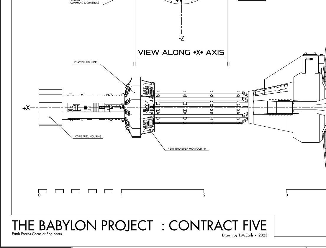 Large Blueprint of Babylon 5 Space Station From the Hit TV Series "babylon 5" - 36" X 24" - Etsy