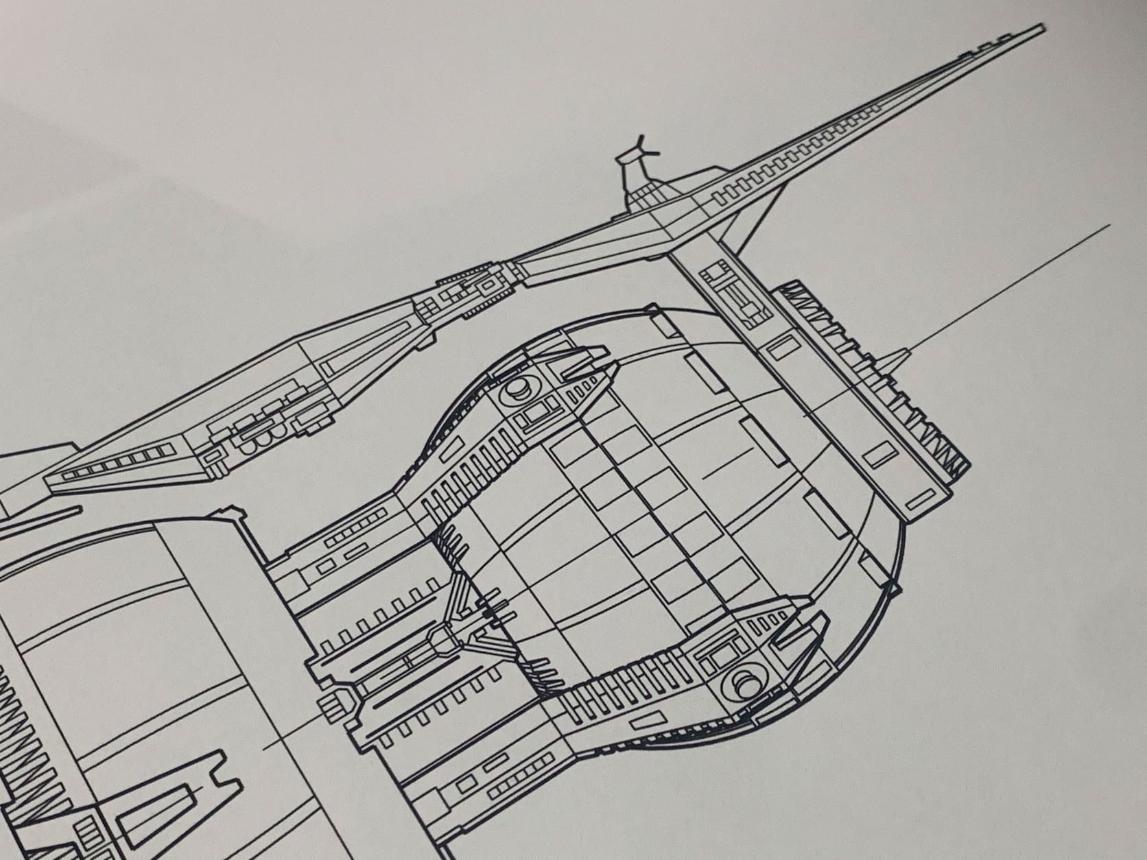 Large Blueprint of Babylon 5 Space Station From the Hit TV Series ...