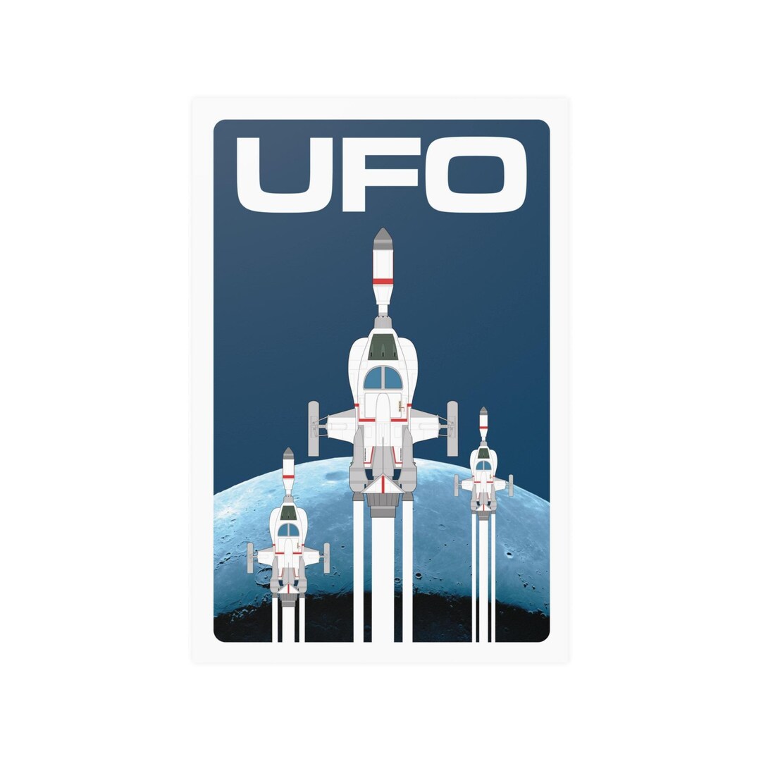 Art Print Moonbase SHADO Interceptor UFO Graphic Poster 24 X 36 ...