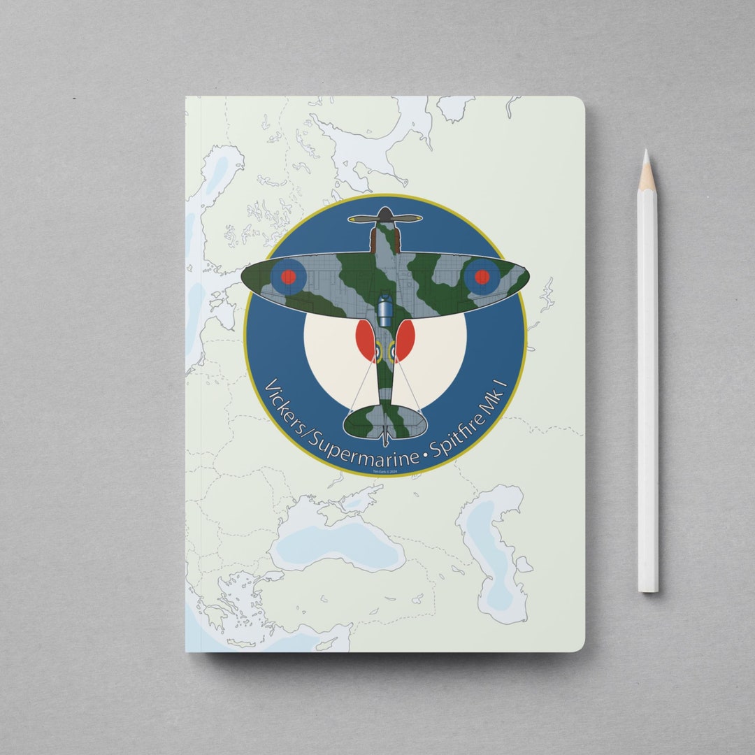 Soft Cover Journal | Spitfire Mk 1 Notebook | Vickers Supermarine ...