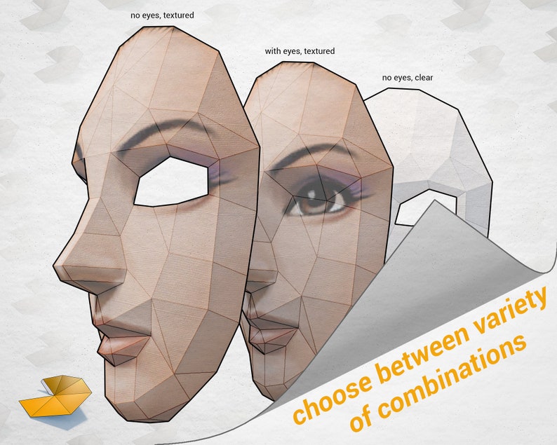Low Poly Papercraft Mask Template Shaman From Metin2 PDF, SVG, DXF ...