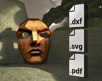 Low Poly Papercraft Mask Template Shaman From Metin2 PDF, SVG, DXF ...