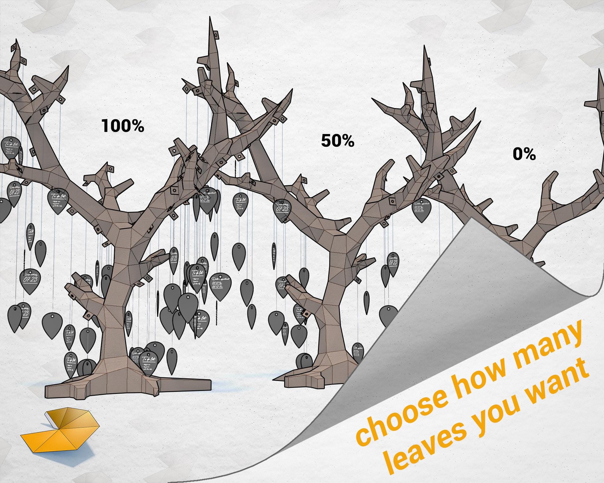 Dead Tree Low Poly Papercraft Template - PDF, SVG, DXF Files to ...