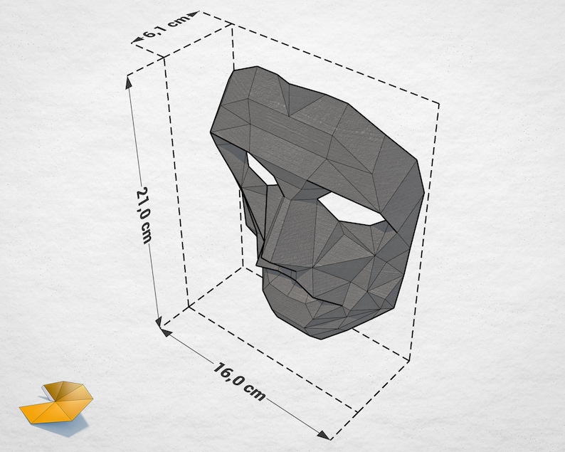 Front Man Mask From Squid Game, Papercraft Low Poly Template - PDF, SVG ...