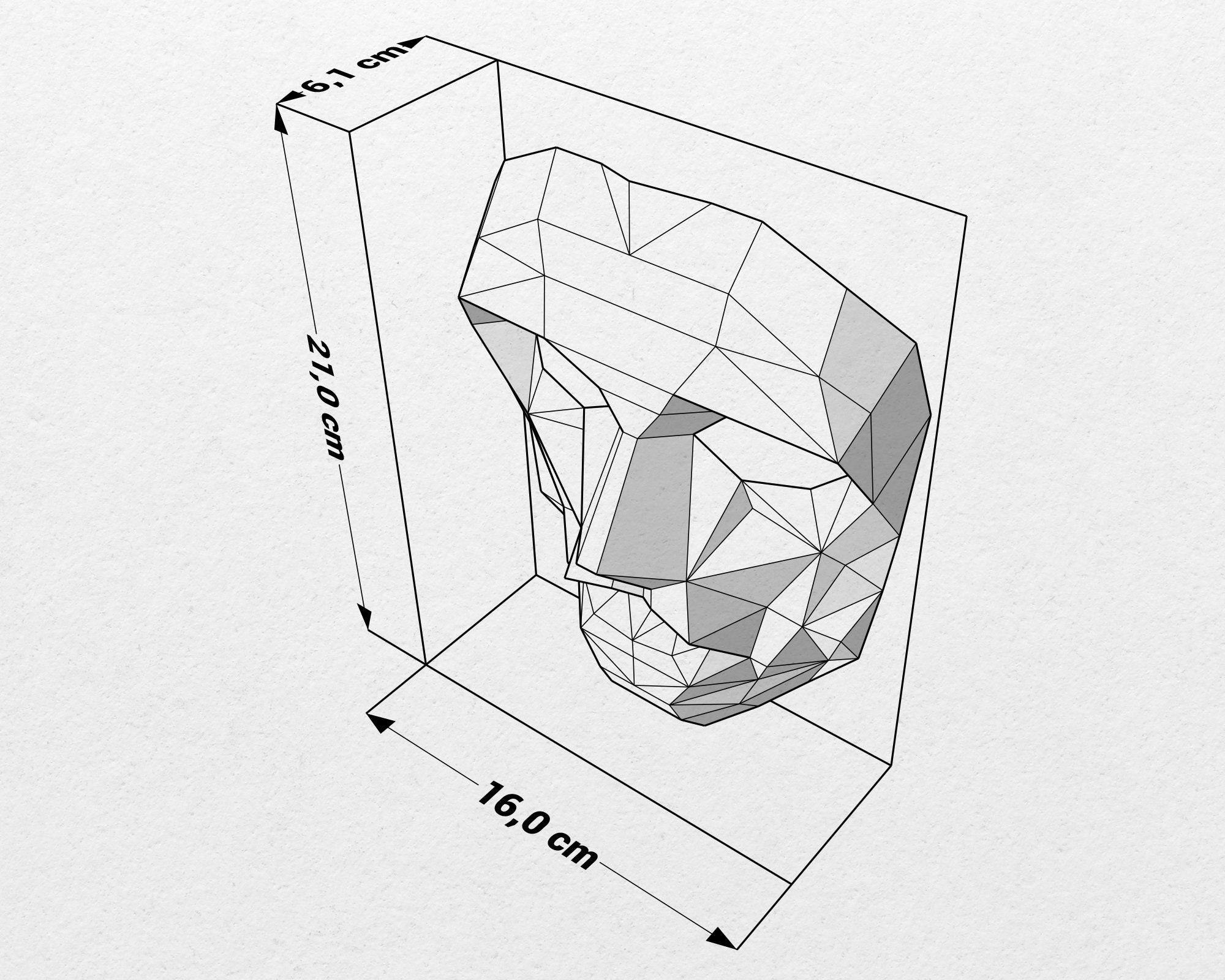 DIY Papercraft Low Poly Front Man Mask Squid Game PDF SVG - Etsy Hong Kong