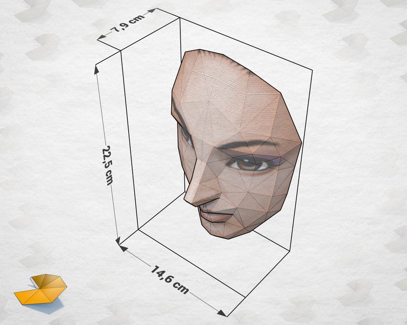 Shaman Mask From Metin2, Low Poly Papercraft Template - PDF, SVG, DXF ...