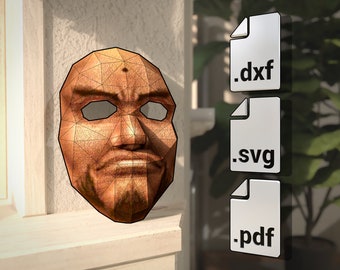 Low Poly Papercraft Mask Template Shaman From Metin2 PDF, SVG, DXF ...