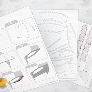 Ichigo Hollow Mask Papercraft Template – Bleach Anime DIY (pdf, Svg ...