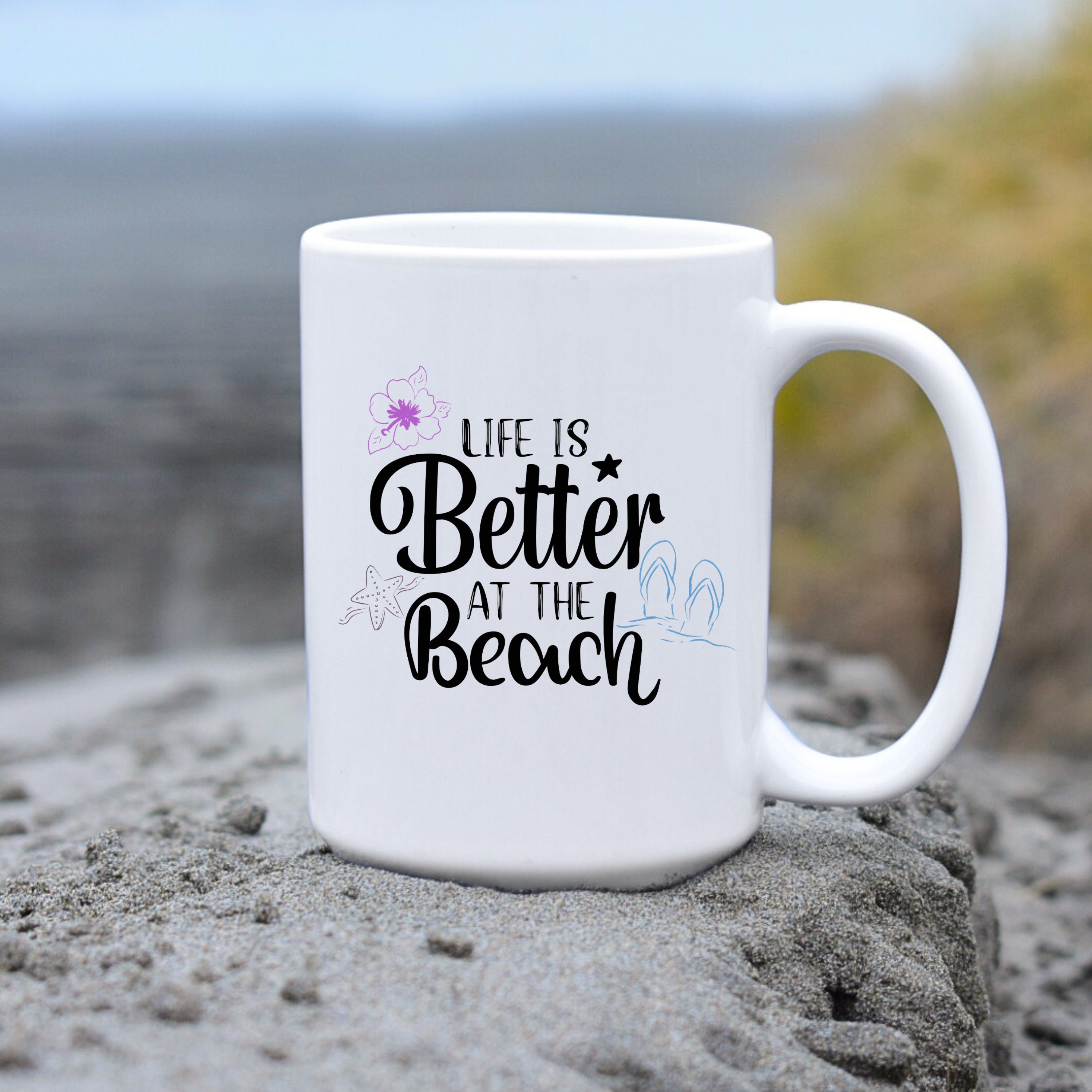 Life is Better at the Beach, Beach Life, Ocean, Mug Deluxe 15 Oz. - Etsy