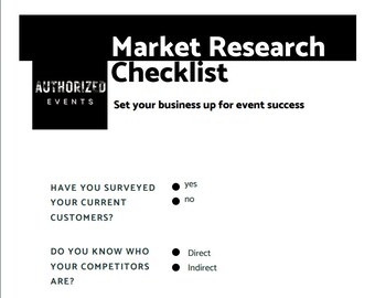 Market Research Tracking Spreadsheet Events - Etsy