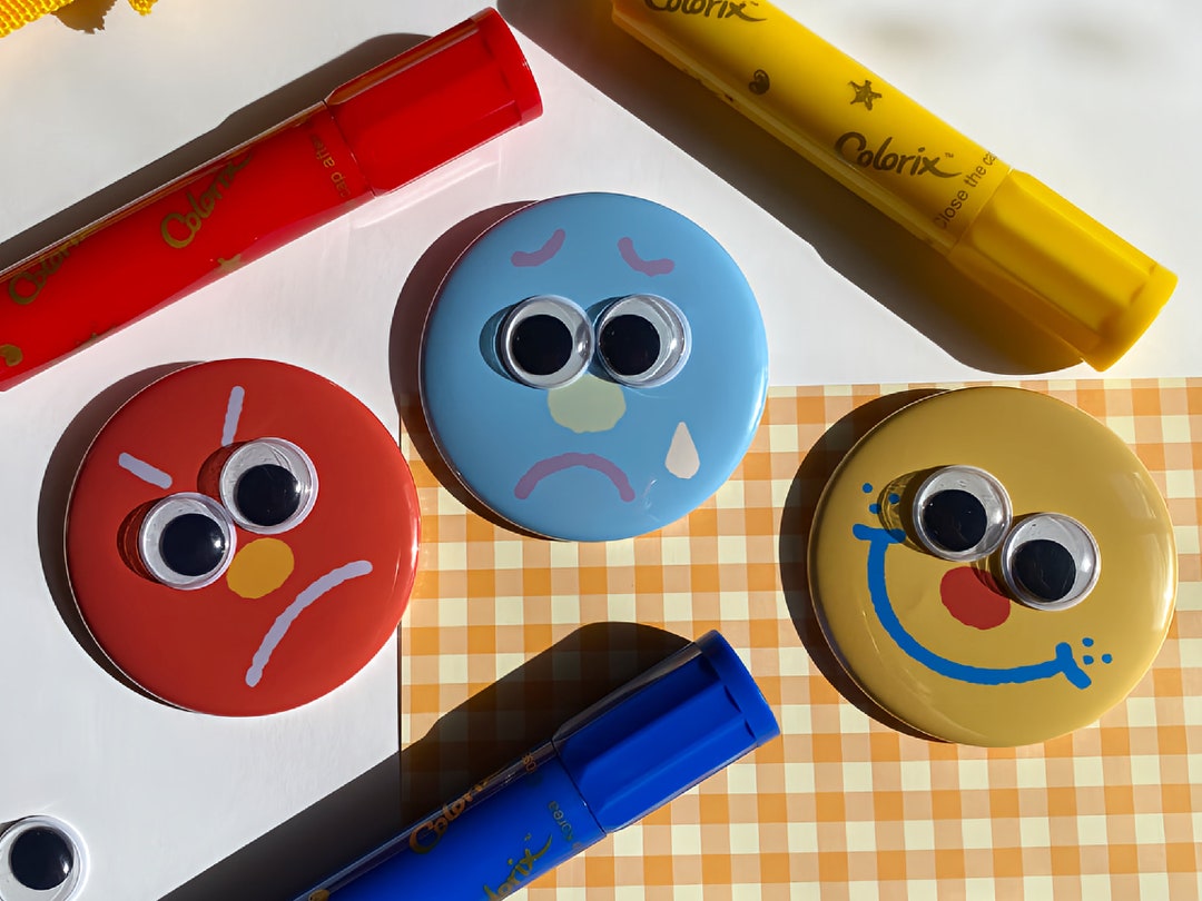 Googly Eye Emotion Pins | Clowncore | Kidcore | 2.5 Inch Button Pins - Etsy
